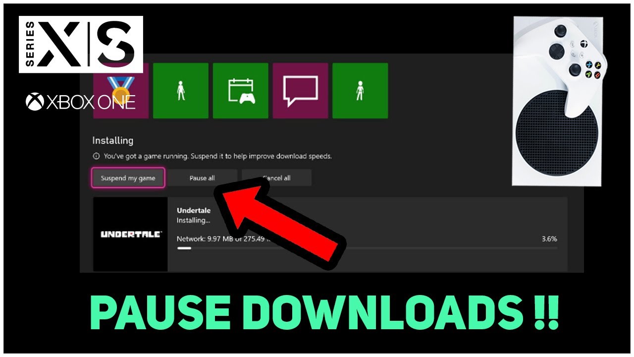 Xbox Series X S How to PAUSE Downloads! - YouTube