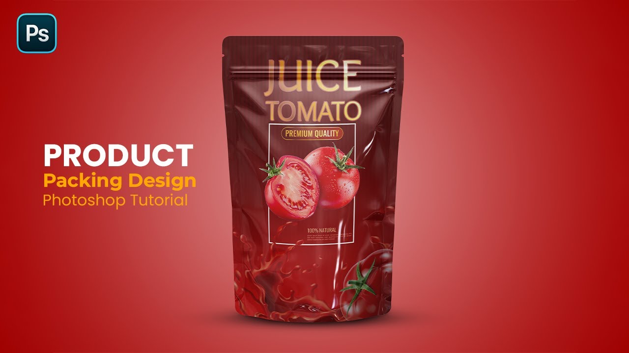 Product Packaging Design | Tomato Ketchup | Photoshop Tutorial - YouTube