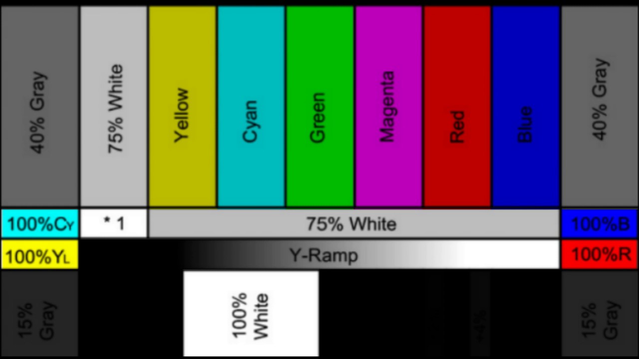 SMPTE RP 219-2002 Color Bars Test - YouTube