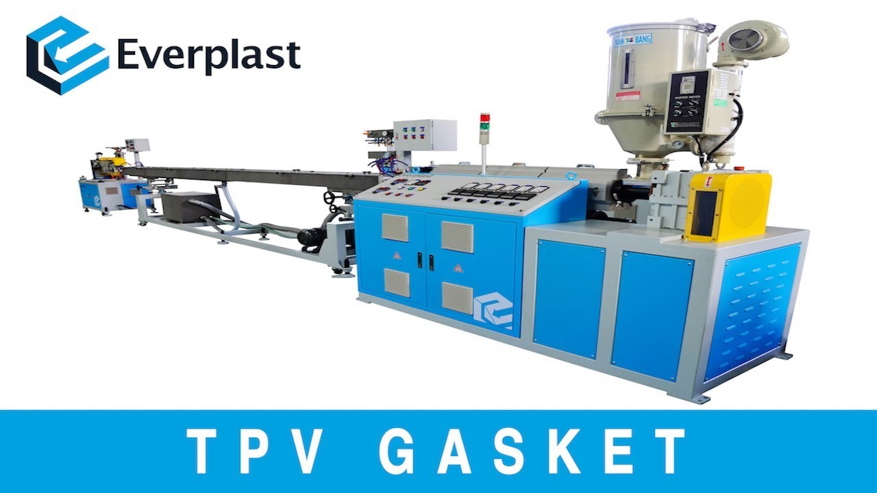 EMS 55 TPV Gasket Extrusion Line - YouTube