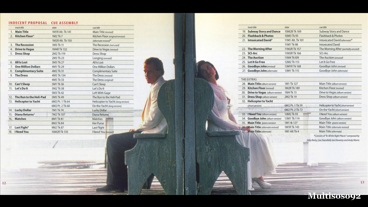 John Barry - Indecent Proposal - Main Title (piano version) - YouTube