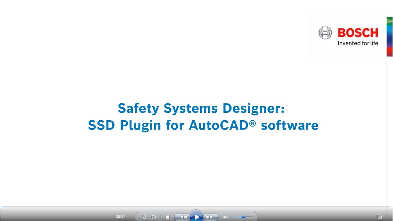 Bosch Security - Safety Systems Designer: SSD plugin for AutoCAD ...