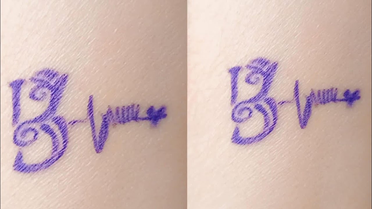 Temporary Tattoo B! Easy & Stylish Alphabet Tattoo B! - YouTube