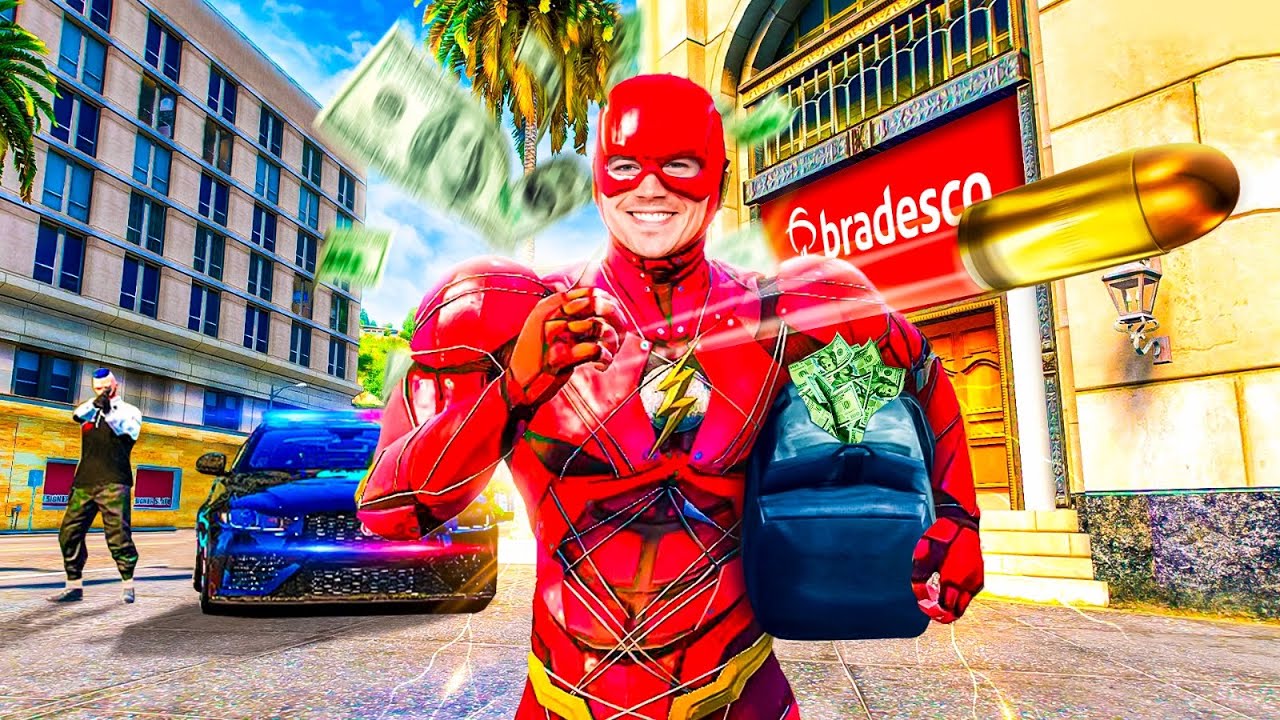 VIREI O FLASH E DEI FUGA DA POLICIA no GTA RP - YouTube