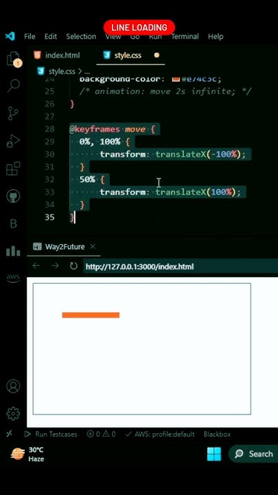 Css One Line Animations Css Html Cssloader Coding Shorts
