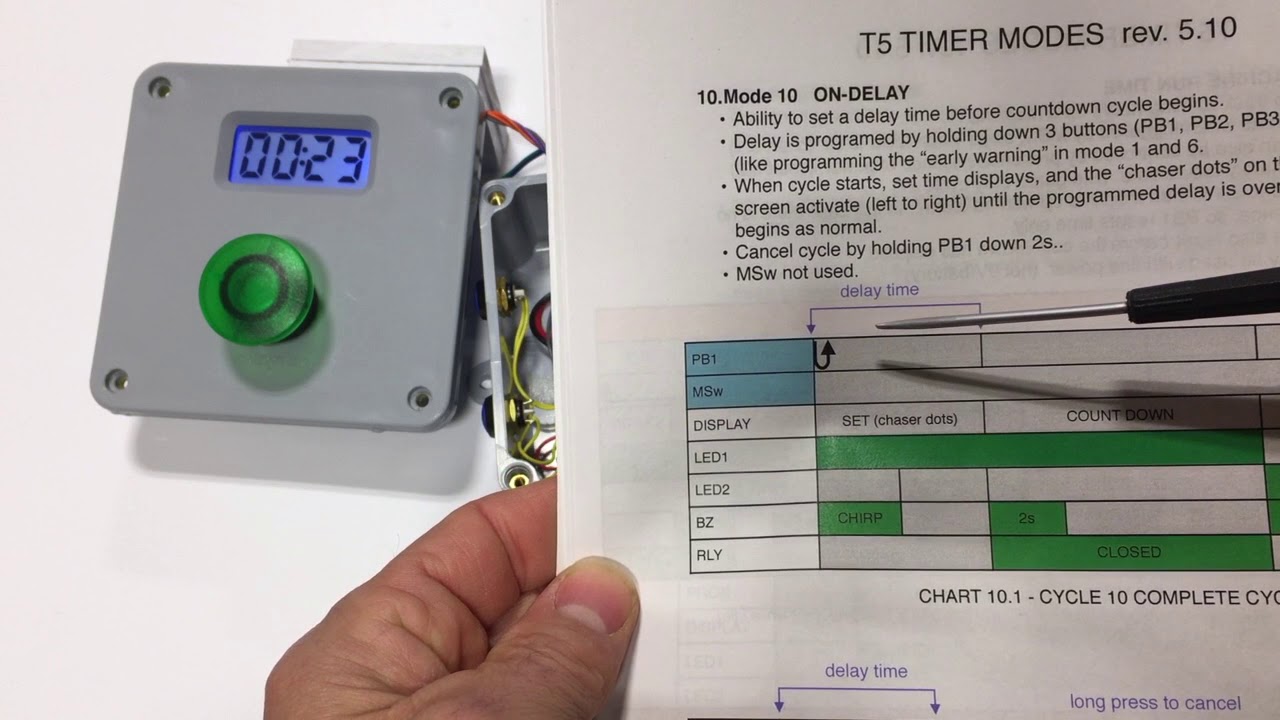 Gizmo Engineering Timer mode 10 (on-delay) - YouTube