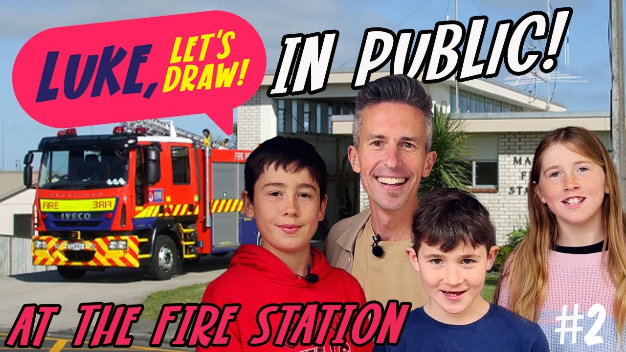Luke, Let's Draw in Public: at the Fire Station! - YouTube