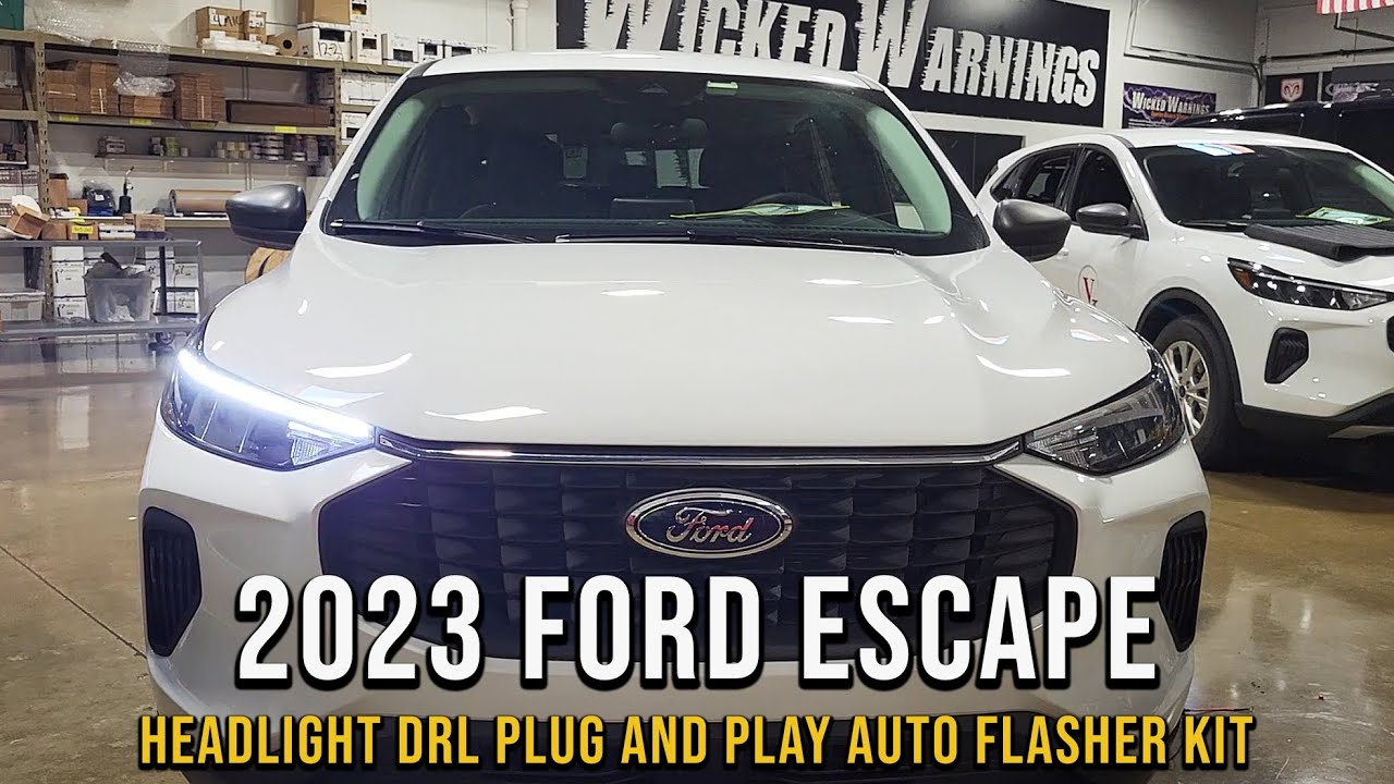 2023 Ford Escape Headlight DRL Auto Flasher Kit (PLUG & PLAY) - YouTube