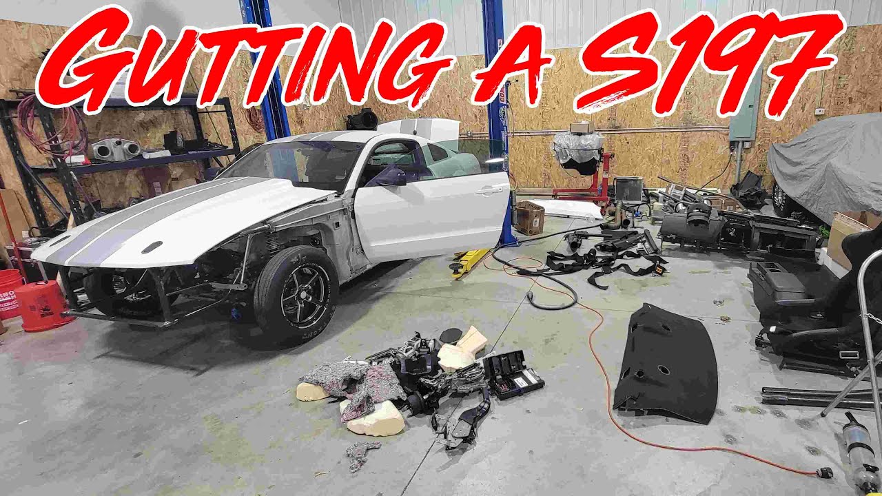 We got carried away... Ripping the interior out of the S197 Project Car ...