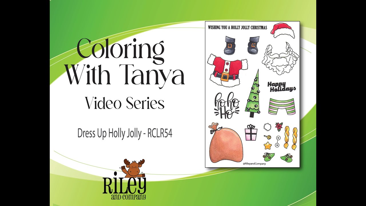 Coloring Riley Dress Up Holly Jolly set - YouTube