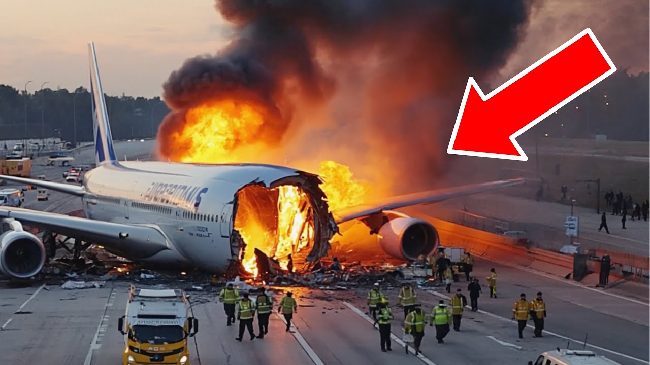 😮 Airbus A380 crash lands on the highway after all engines fail | GTA 5 ...