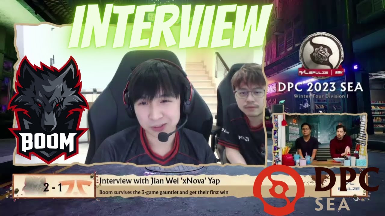 XNOVA BOOM ESPORTS INTERVIEW WINNER - DPC SEA 2023 Tour 1: Division I - YouTube