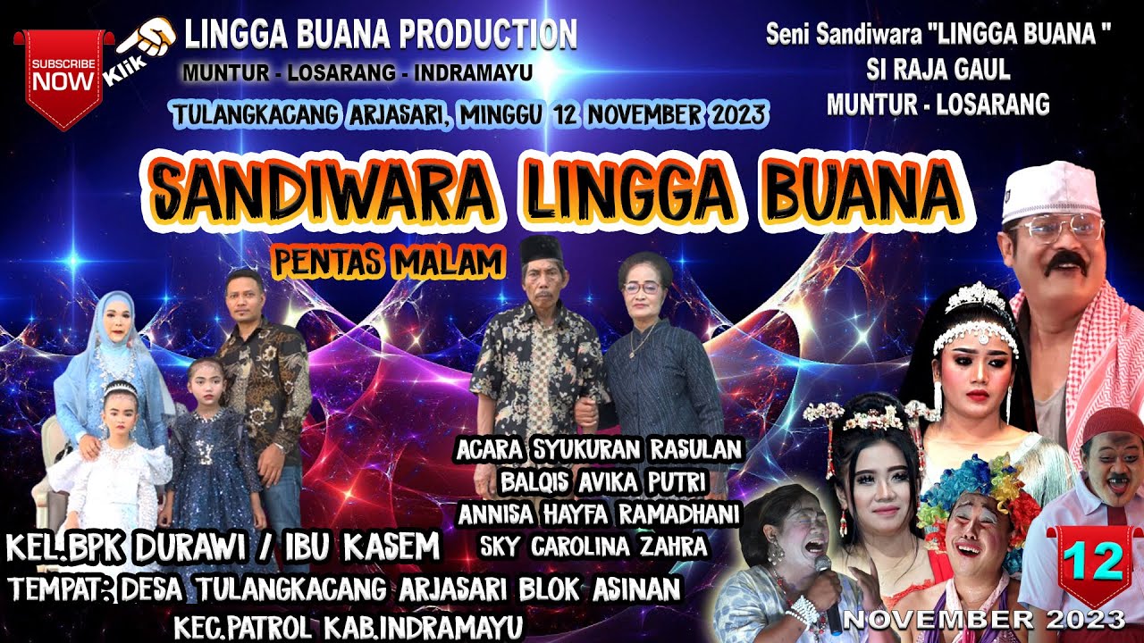 LIVE SANDIWARA LINGGA BUANA Tulangkacang Arjasari, Minggu 12 November ...