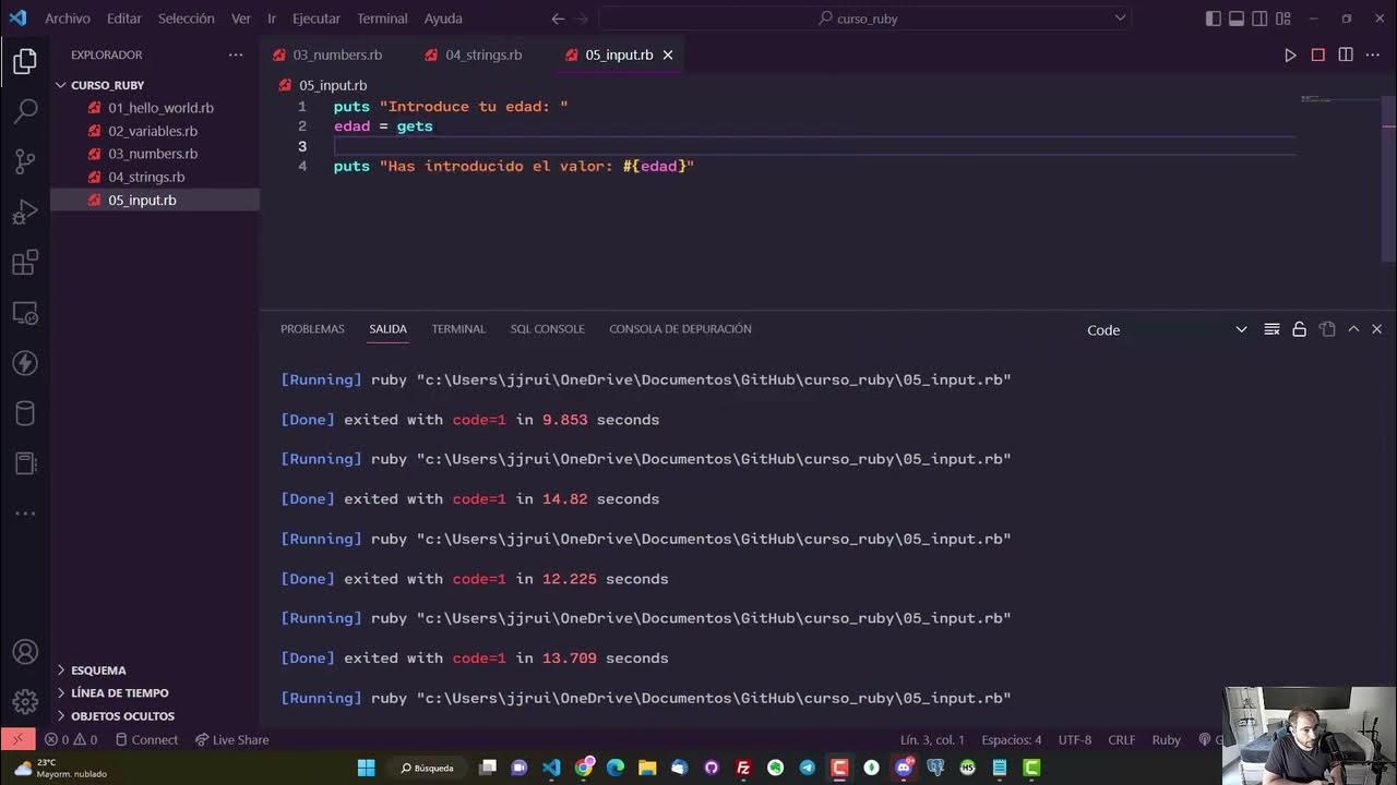 6 Io Curso Ruby Openbootcamp Youtube