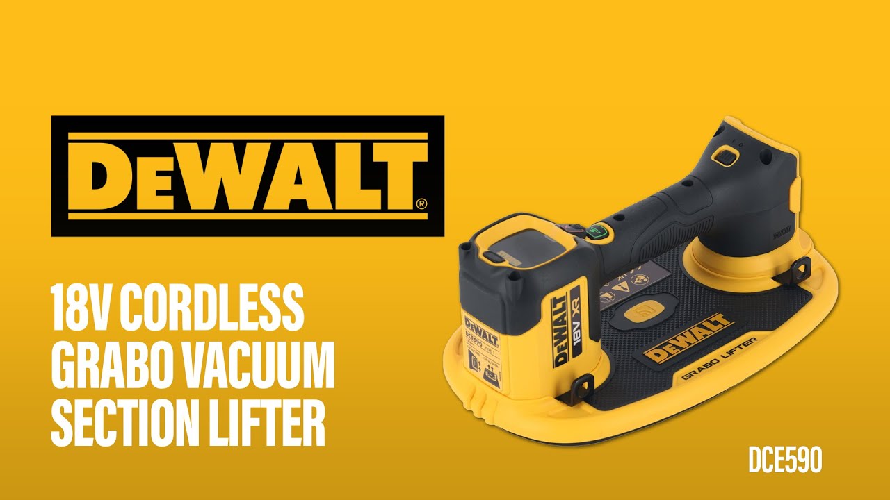 DeWALT 18V Cordless GRABO Vacuum Suction Lifter Demo - DCE590 - YouTube