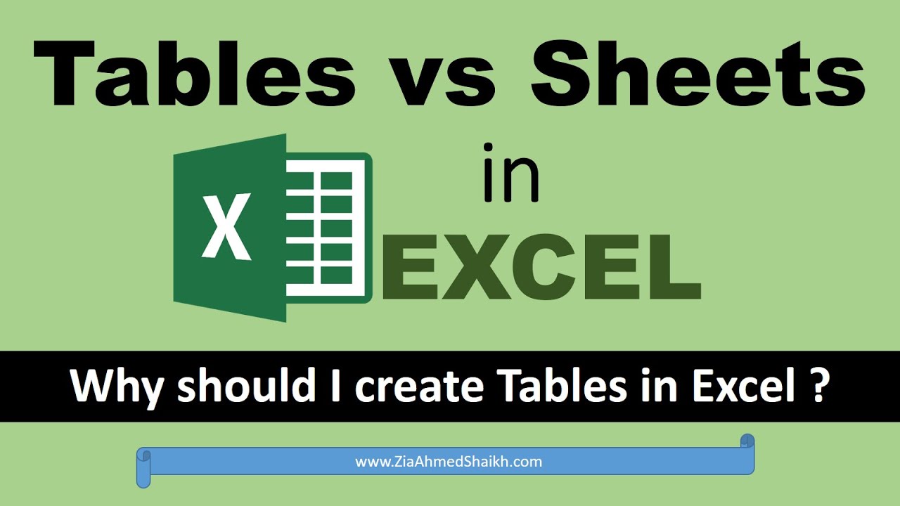Excel Tables Vs Sheets Why Create Tables In Excel YouTube Excel Tables Vs Sheets Why Create Tables In Excel YouTube