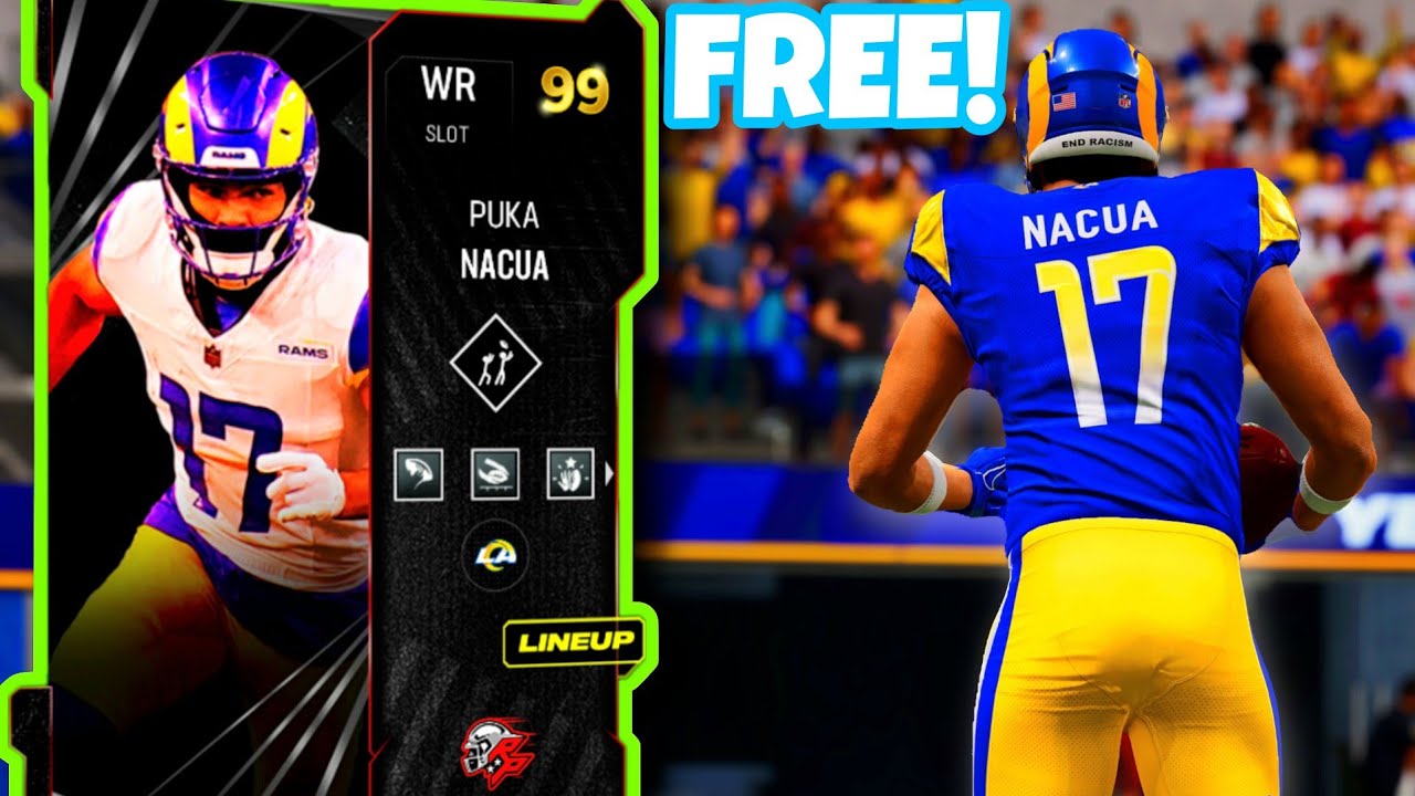 *FREE* 99 PUKA NACUA is UNSTOPPABLE in MADDEN 24! new BEST WR! - YouTube