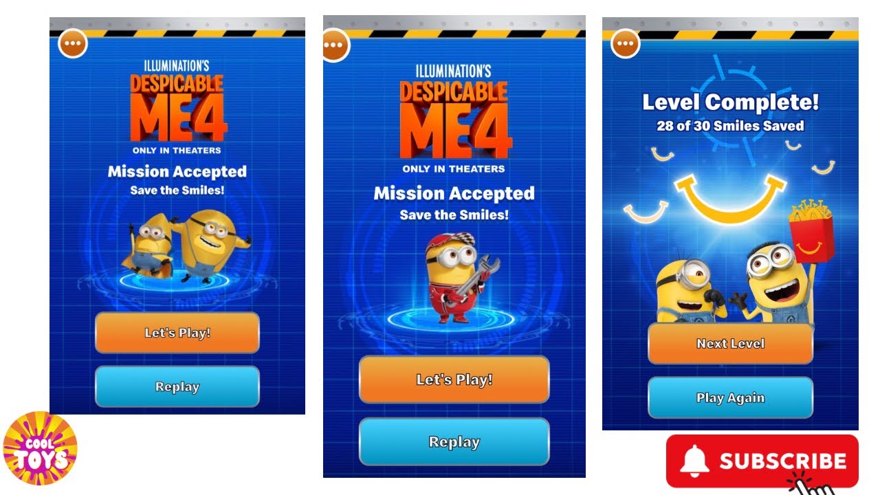 Happy Meal Mcdonals Minions Game - Despicable Me 4 Game - YouTube