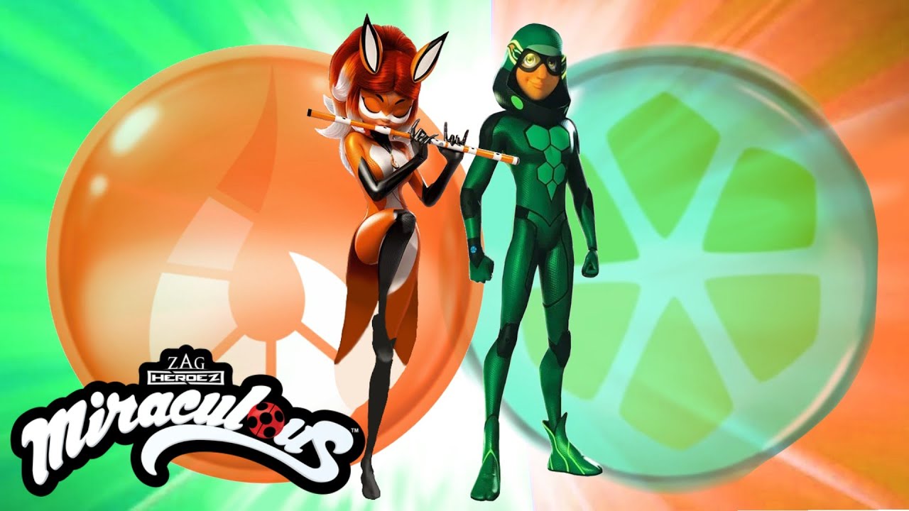 [Miraculous] RENA ROUGE AND CARAPACE TRANSFORMATIONS TOGETHER🐢🦊 - YouTube