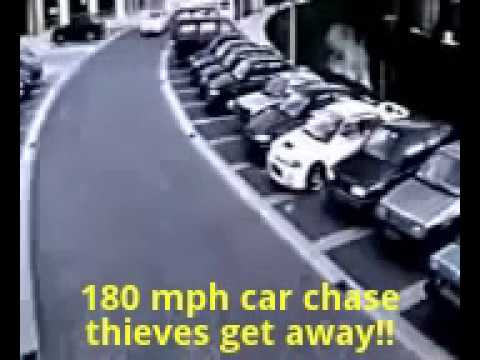 180 mph car chase thieves get away - YouTube