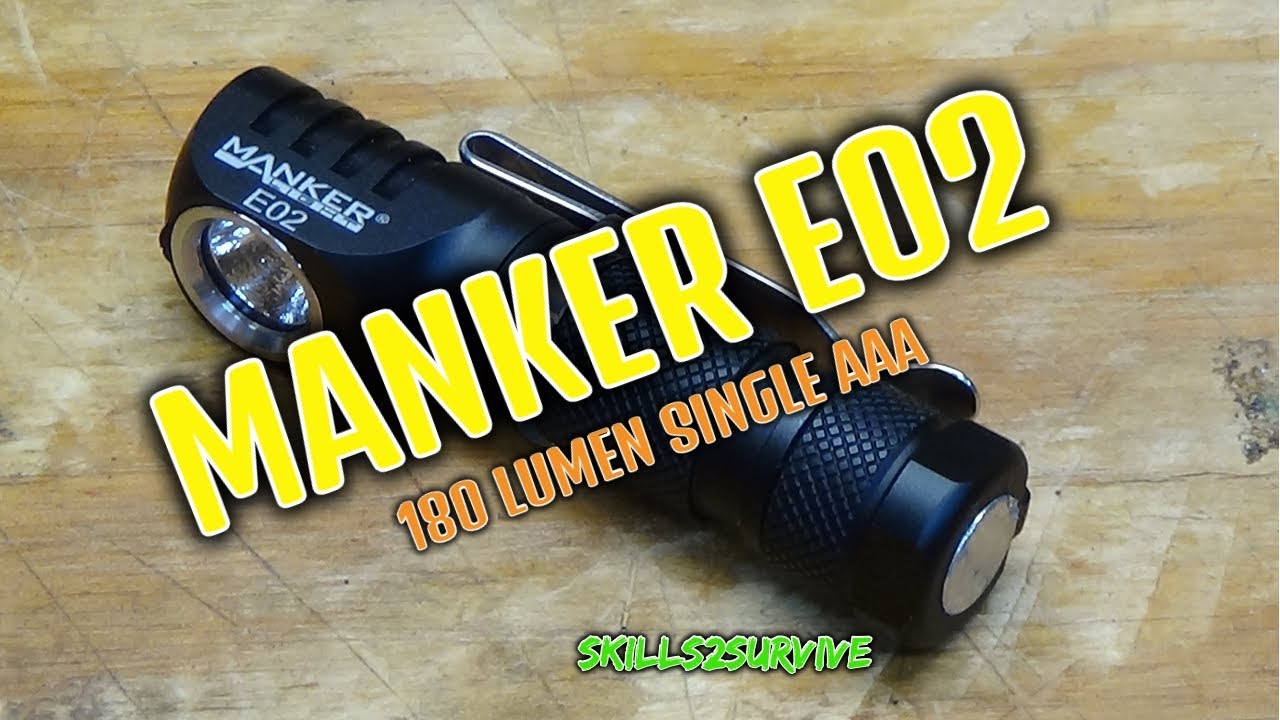 MANKER E02 - 180lm Single AAA- ANGLE HEAD - YouTube