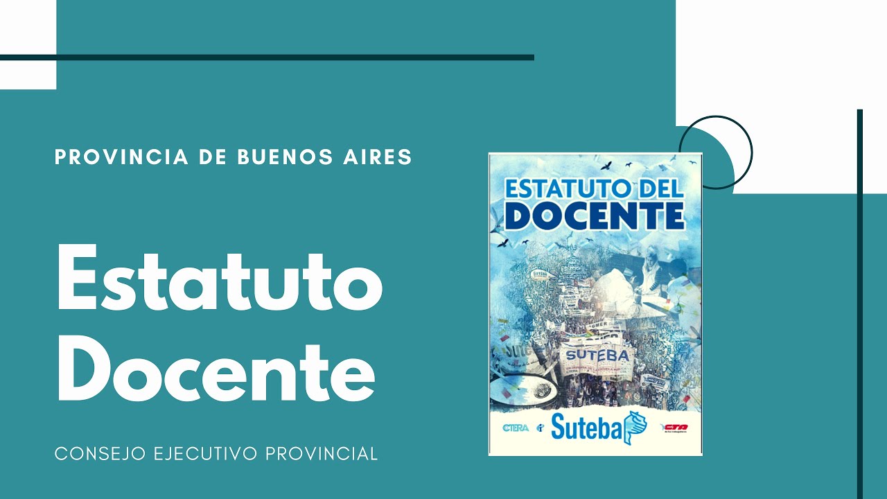 Estatuto Docente De La Provincia De Buenos Aires Youtube