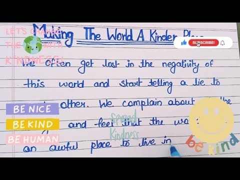 Making the world a kinder place essay/how to make the world a kinder ...