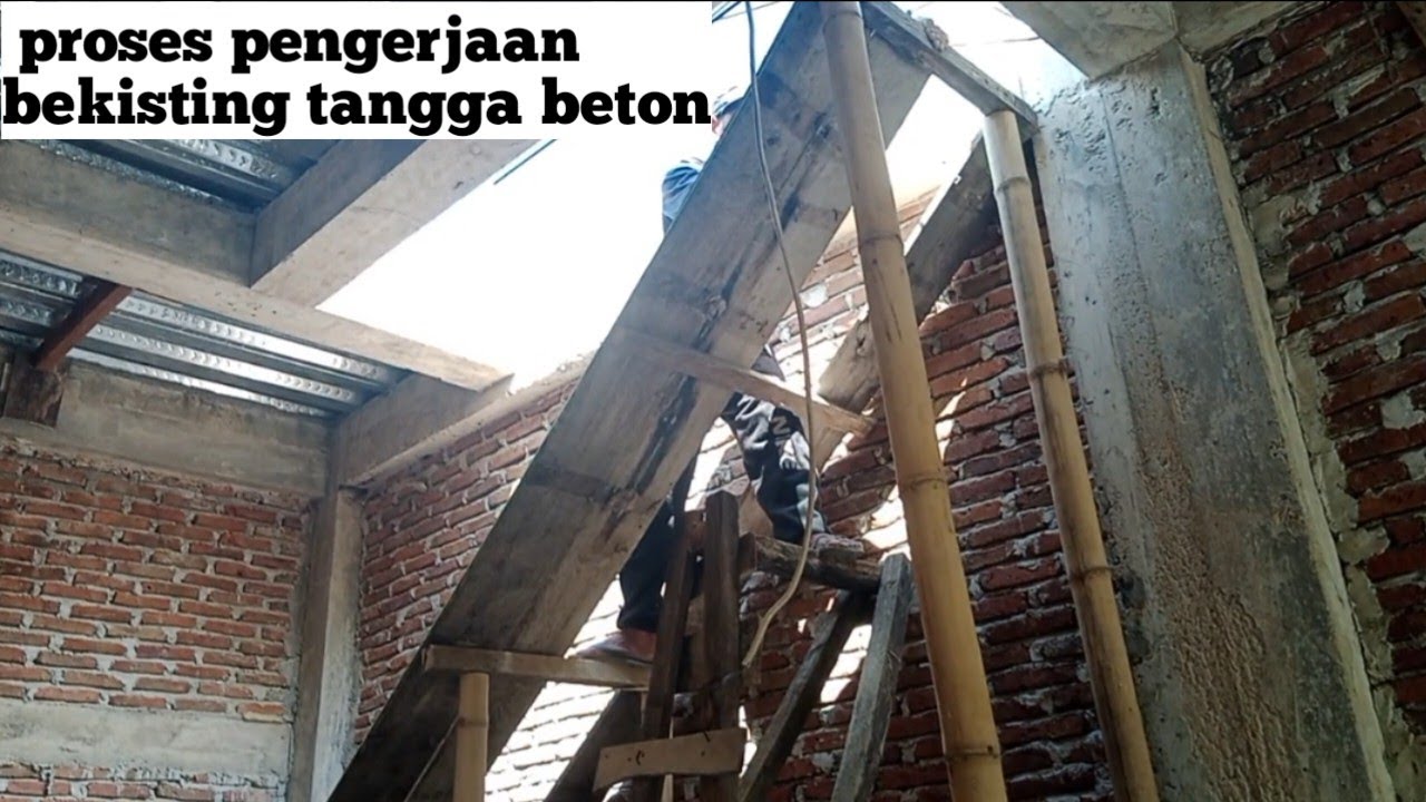Silent Video || Proses Pengerjaan Bekisting Tangga Beton - YouTube