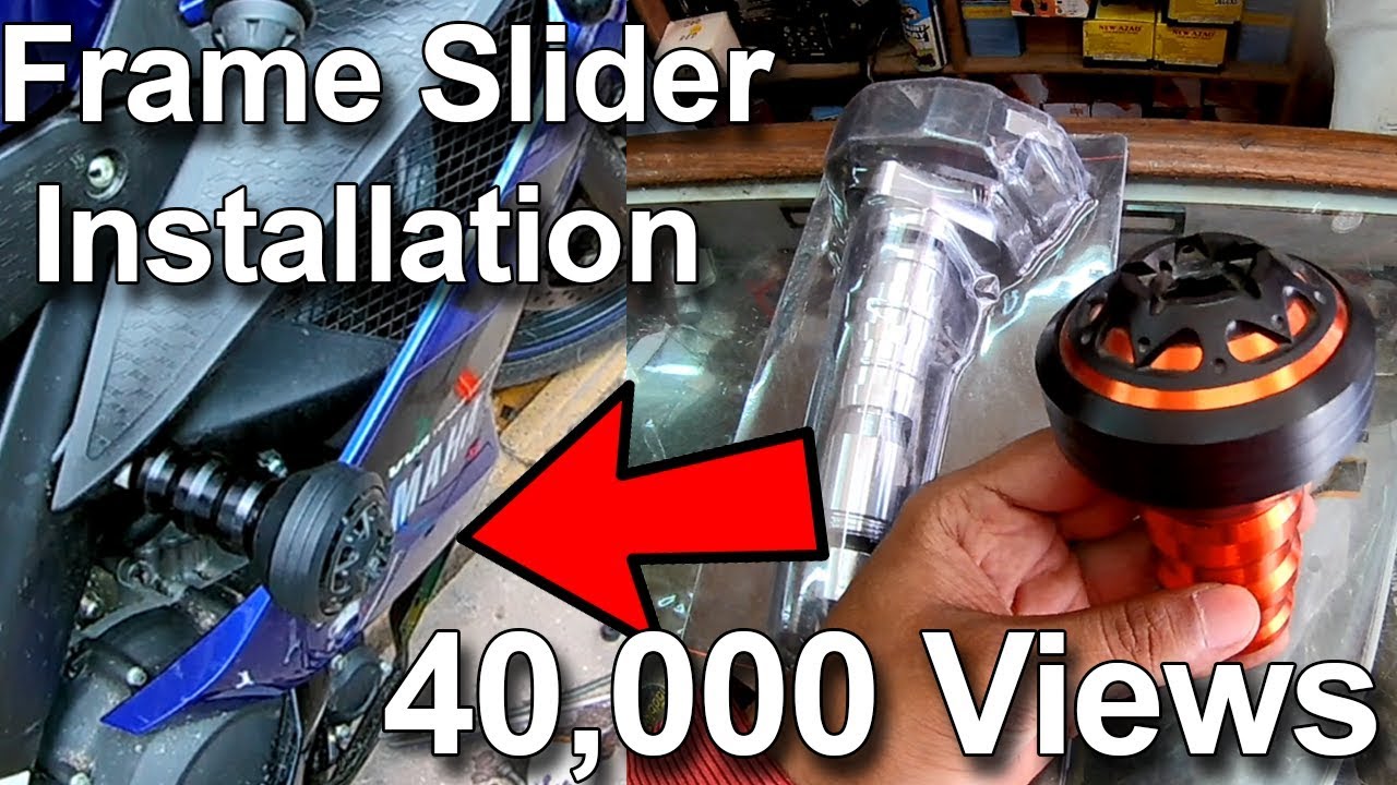 Just 1200Rs | Yamaha R15 V3 Frame Slider Installation| Universal Frame ...