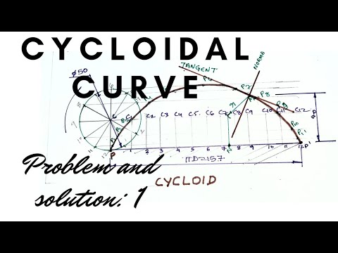 How to construct cycloidal curve and drawing normal and tangent to the curve. - YouTube
