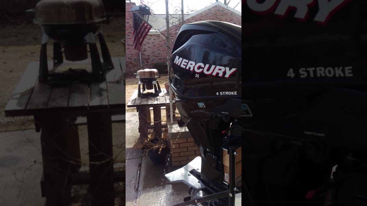 2006 Mercury 25 HP 4 stroke Long shaft extension - YouTube