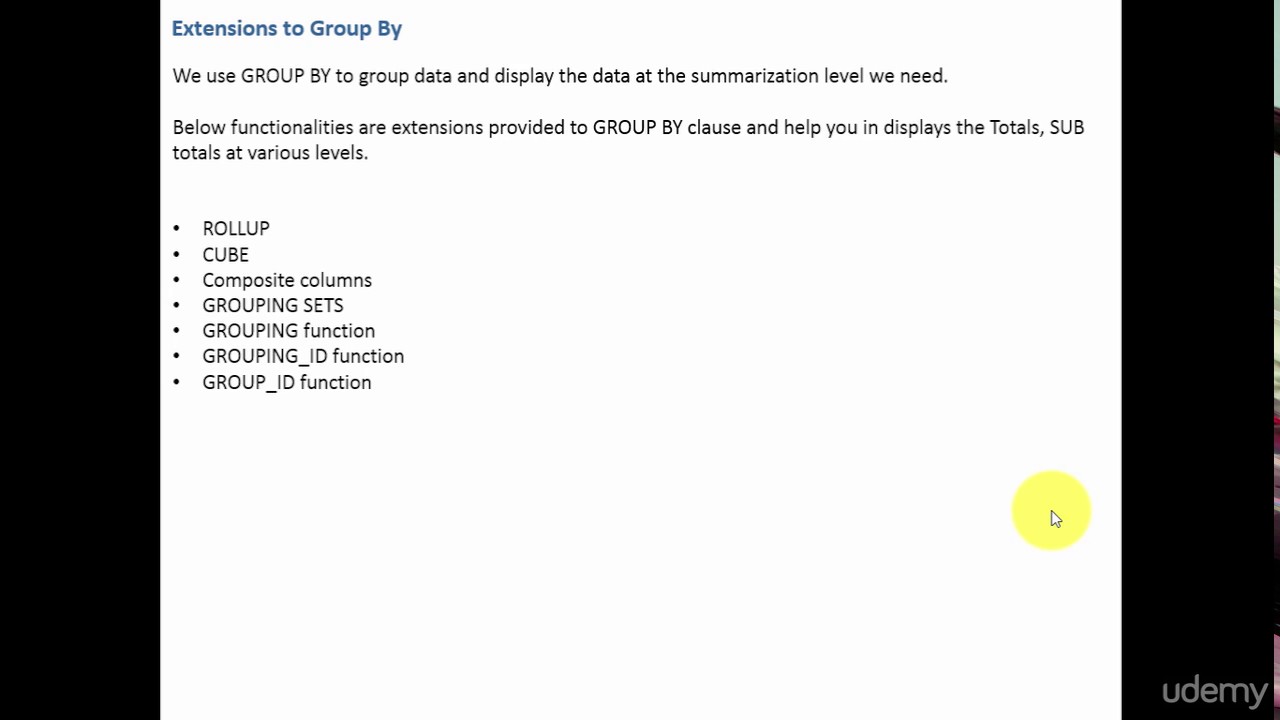013 Extensions to Group BY - YouTube