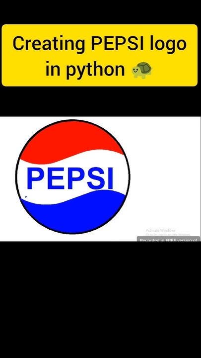 Create a PEPSI logo in python 🐢.CreateX.py - YouTube