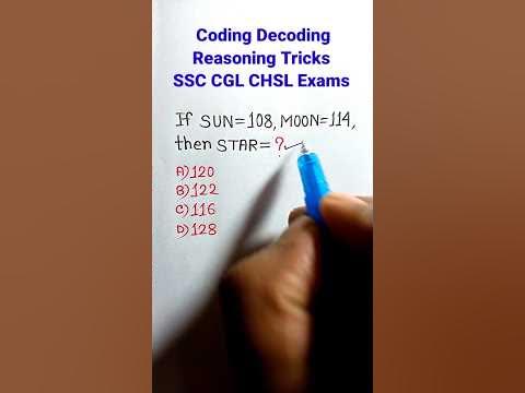 Coding Decoding | Coding Decoding Reasoning Tricks| Reasoning for SSC GD | #shorts - YouTube