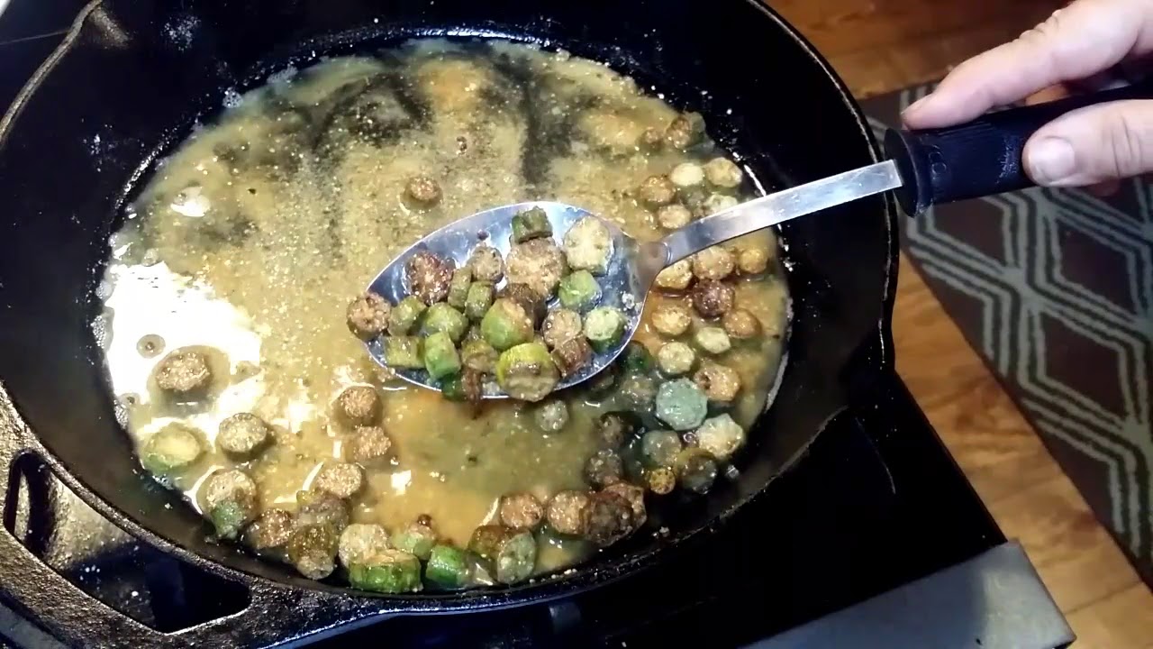 Fried okra ~ plus bonus recipe~ - YouTube