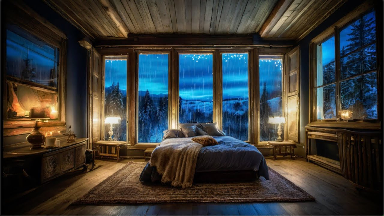 Cozy Room with Indoor Rain Sounds 🌧️🏠 | Relaxing Rain Ambience for ...