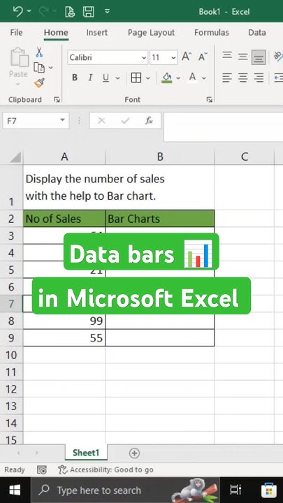 How to use data bar in Microsoft Excel #microsoftexcel #exceltips #excelshortcuts - YouTube