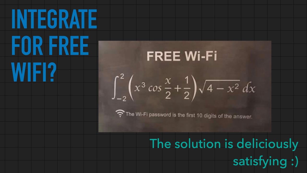 Integrate for Free Wi-Fi? A complicating integral with a very simple ...