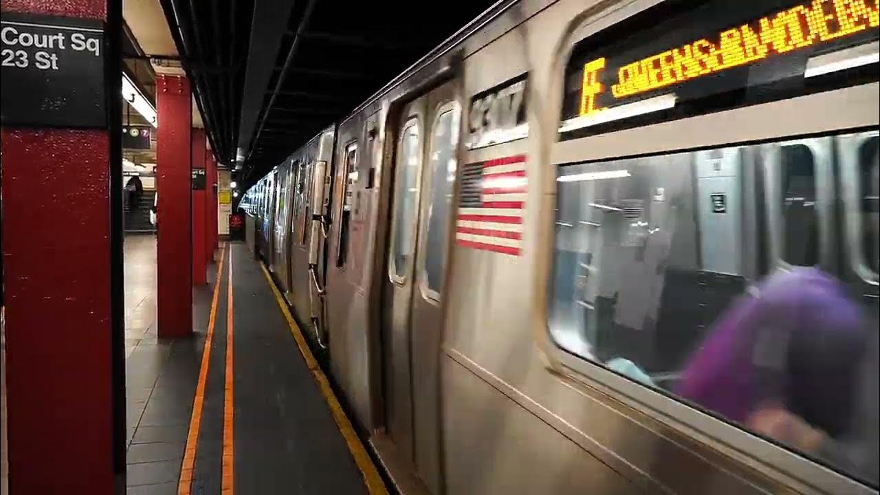 MTA New York City Subway: World Trade Center bound E train of R160A/R160B @ Court Square - YouTube