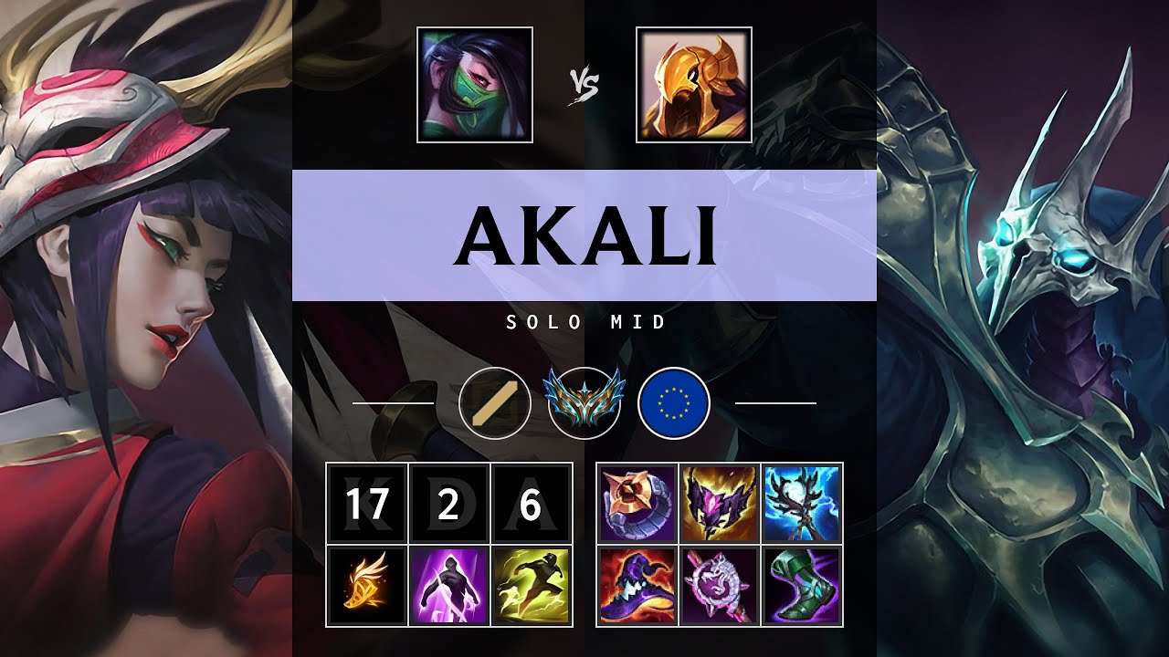Akali Mid vs Azir - EUW Challenger Patch 25.06 - YouTube