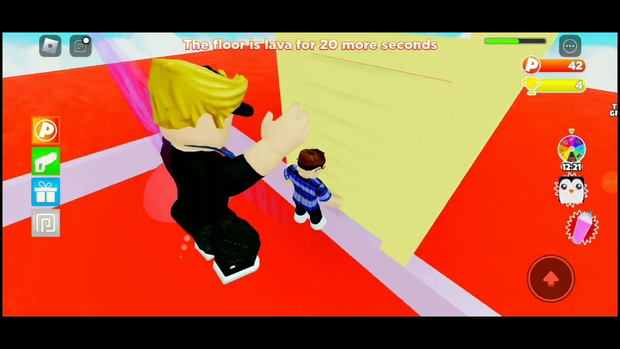 JOGANDO O PISO É LAVA NO ROBLOX - YouTube