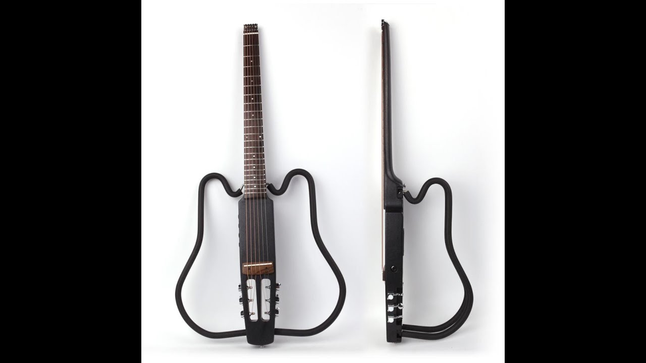 Review headless foldable electric Acoustic guitar portable travel 2022 ...