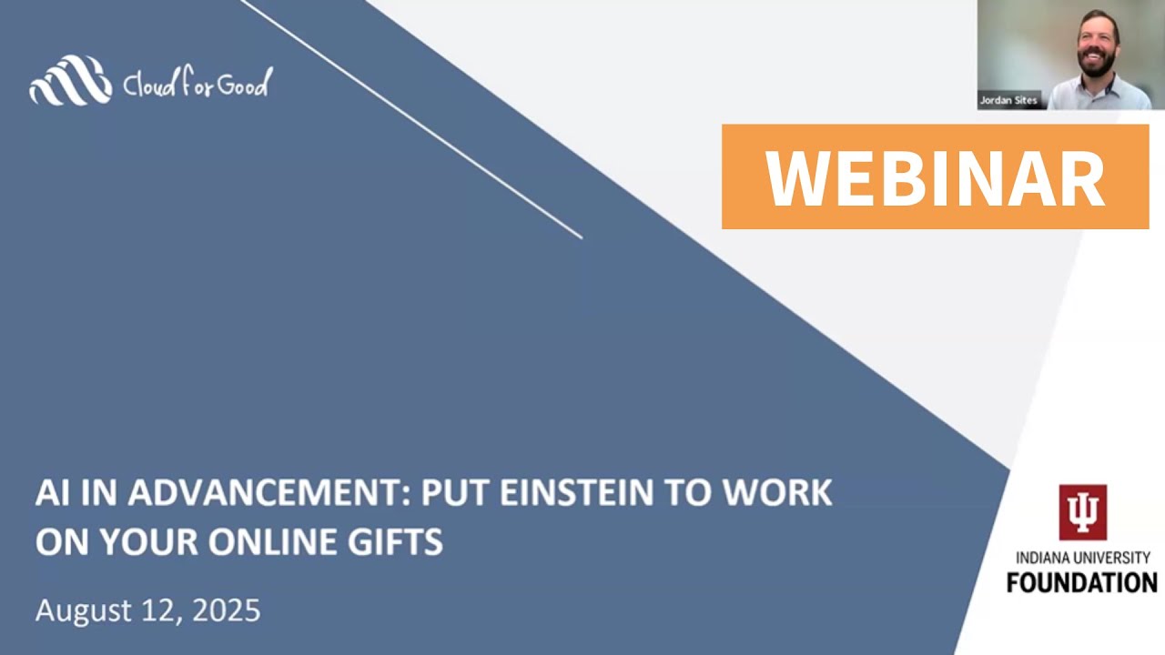 WEBINAR: AI in Advancement Put Einstein to Work on Your Online Gifts with Indiana University ...
