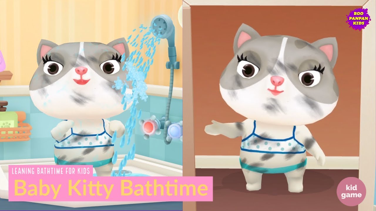Kitty(cat) bathime |Dr. Panda Bath Time|Boopanpankids - YouTube