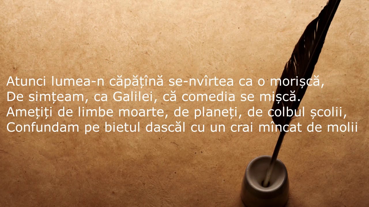 Scrisoarea a II-a de Mihai Eminescu - YouTube