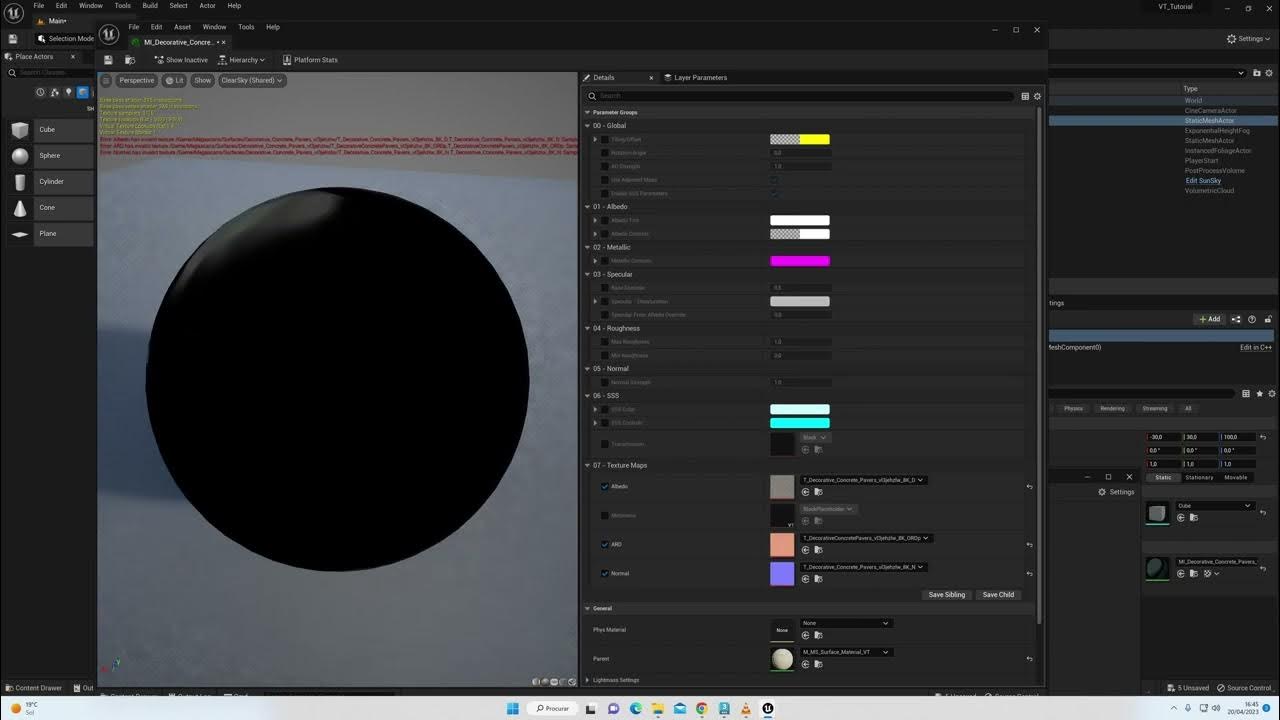 Unreal Engine 5 convert Virtual Texture to Regular Texture - YouTube