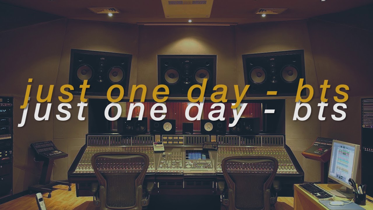 "just one day" - bts but they're at the recording studio and you're the ...