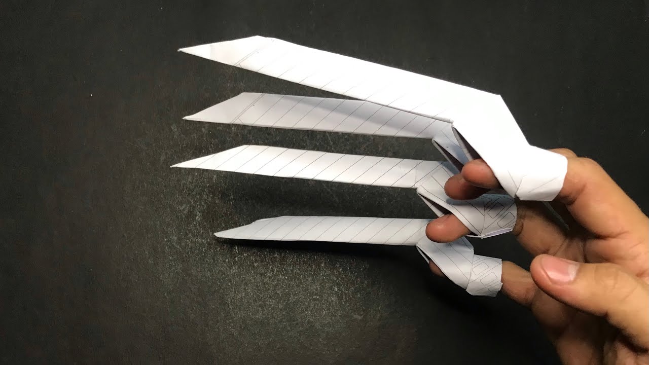 How to make claws out of paper - YouTube