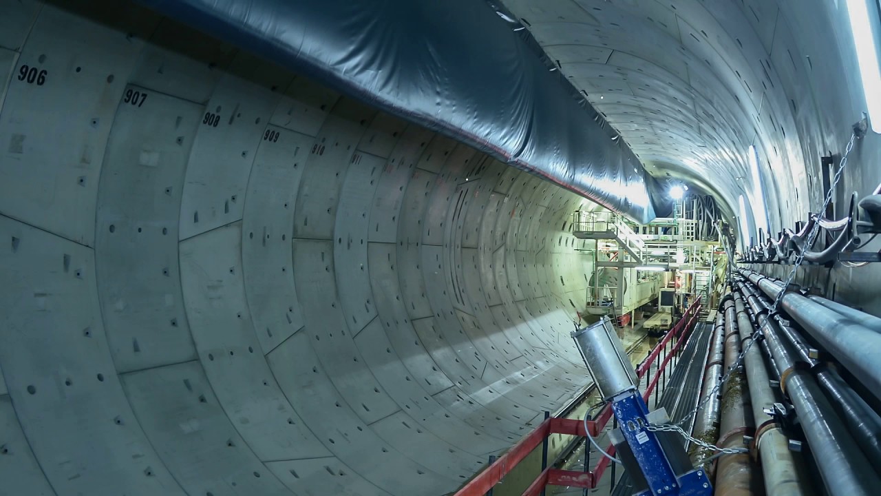 Die Tunnelvortriebsmaschine im Tunnel Rastatt [TIMELAPSE] - YouTube