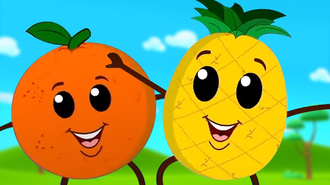 Five Little Fruits Jumping On The Bed, Cartoon Videos and Nursery ...